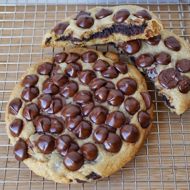 Giant Stuffed Chocolate Chip Cookie with a Cookie!! – My Dessert Diet