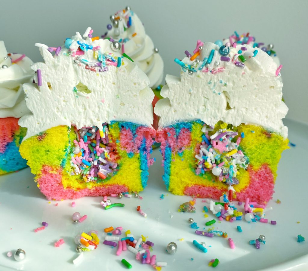 Tie-Dye Sprinkle Surprise Cake! – My Dessert Diet